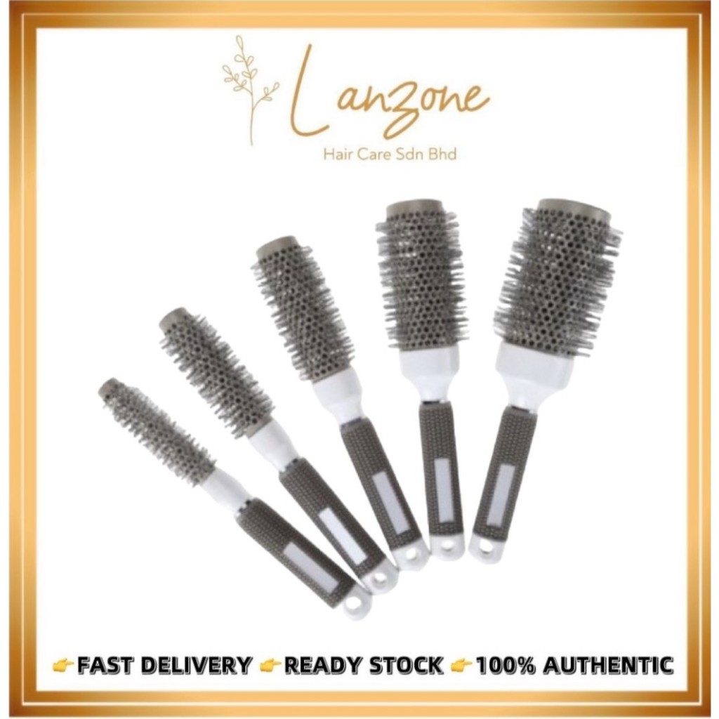 Nano Technology Ceramic & Ionic Blow Drying Round Hair Brush Comb ...