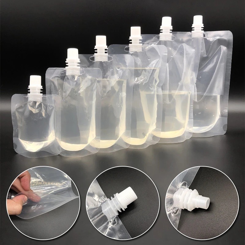 (50pcs) Transparent Suction Drink Bag/Beg Minuman Spout Pouch/Suction ...