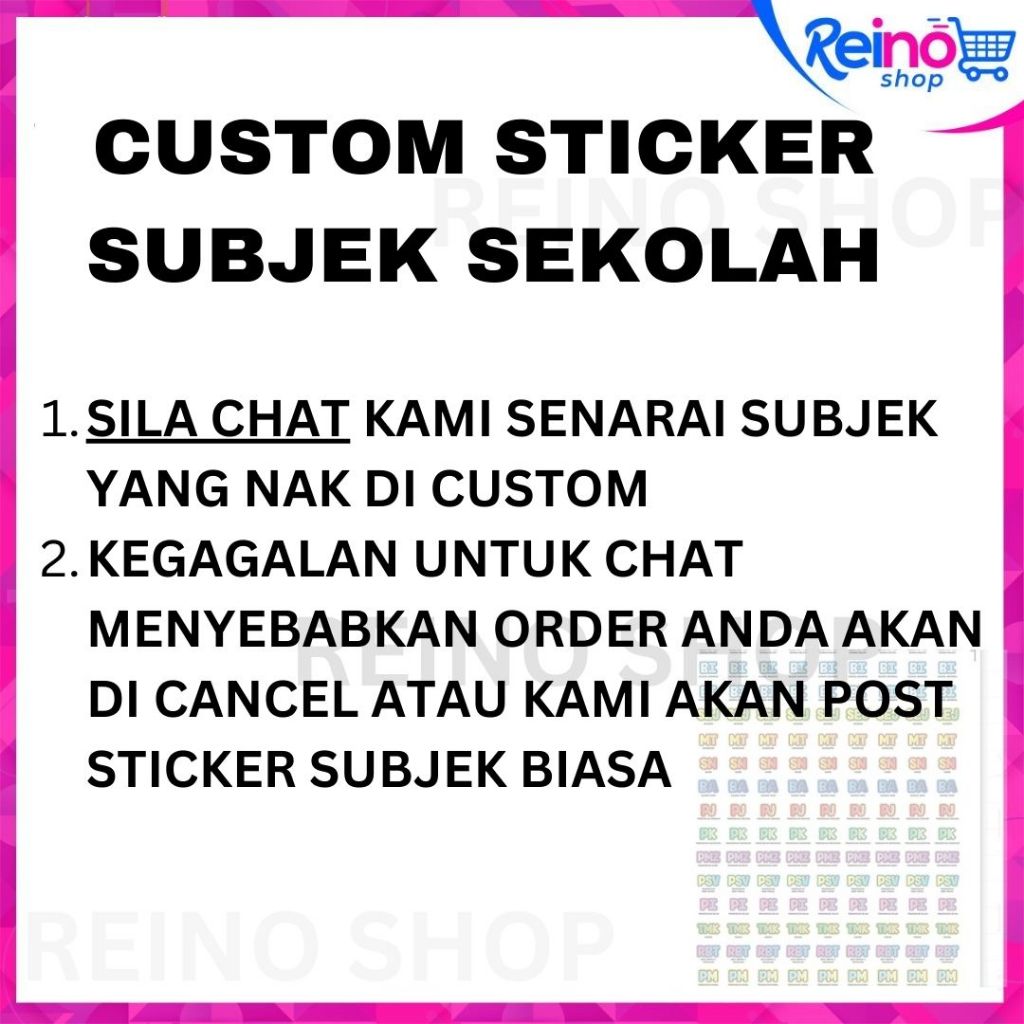 Jadual Waktu Kelas boleh ubah, Sticker Subjek 6 Jenis Sekolah Murid ...