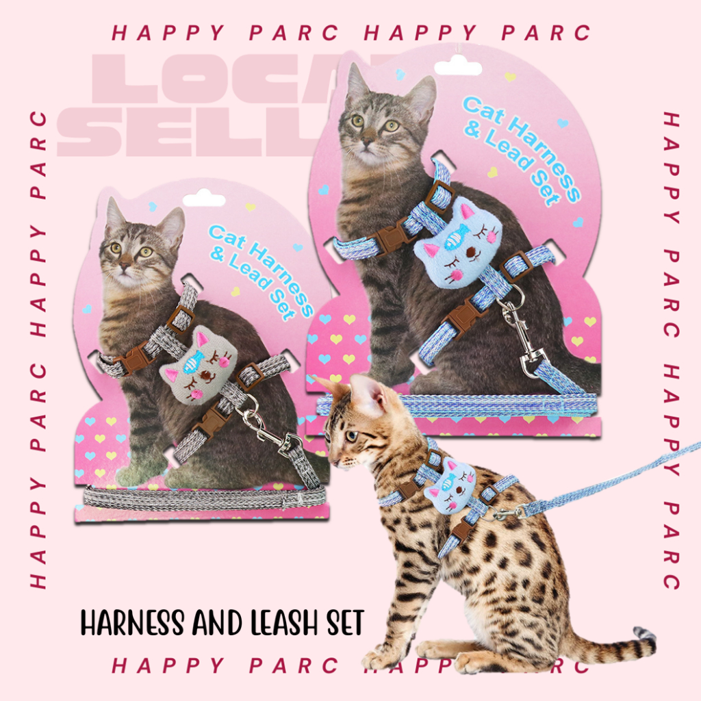Tali Kucing Kitten Cat Harness Lead Adjustable Cat Rope Tali Kucing ...