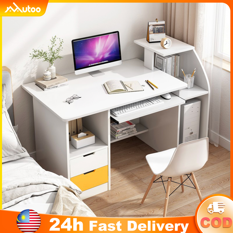 MT Study Desk With Storage Meja belajar Computer Table Student Home ...