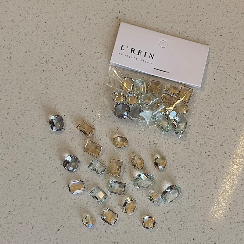 L’REIN 清冷富贵系列 透底超亮美甲冰晶钻混合包 L’REIN icy series transparent manicure nail ...