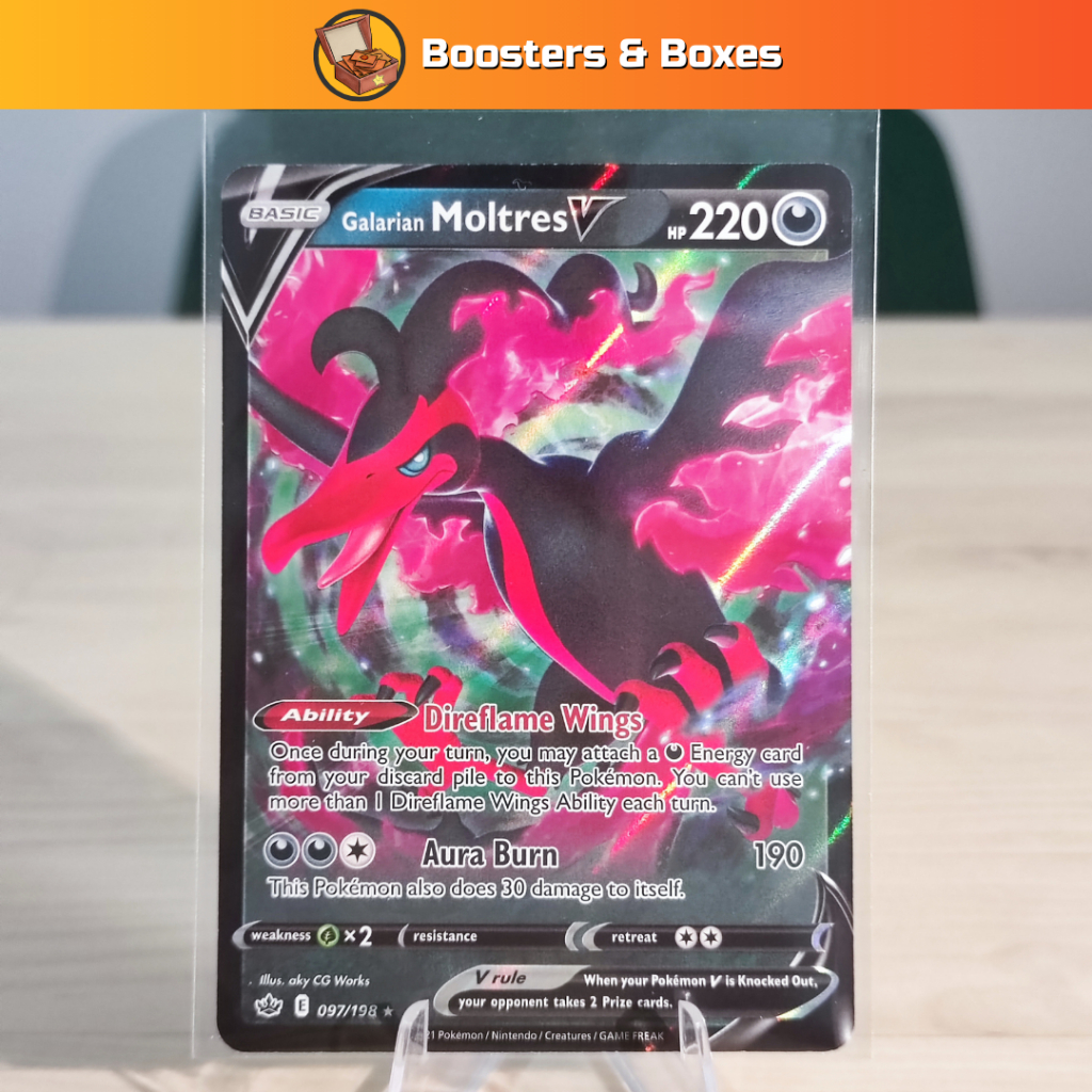 Galarian Moltres V (097/198) [Sword & Shield: Chilling Reign] | Shopee ...