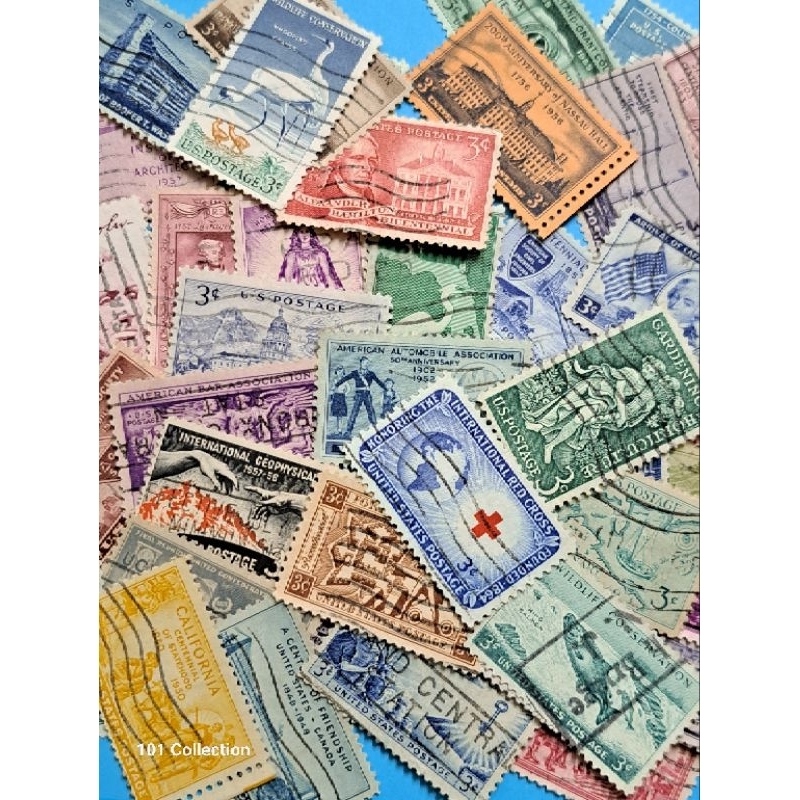 Stamp Collection 101 🇺🇸 USA 3c (1930 to 1958) US02 | Shopee Malaysia