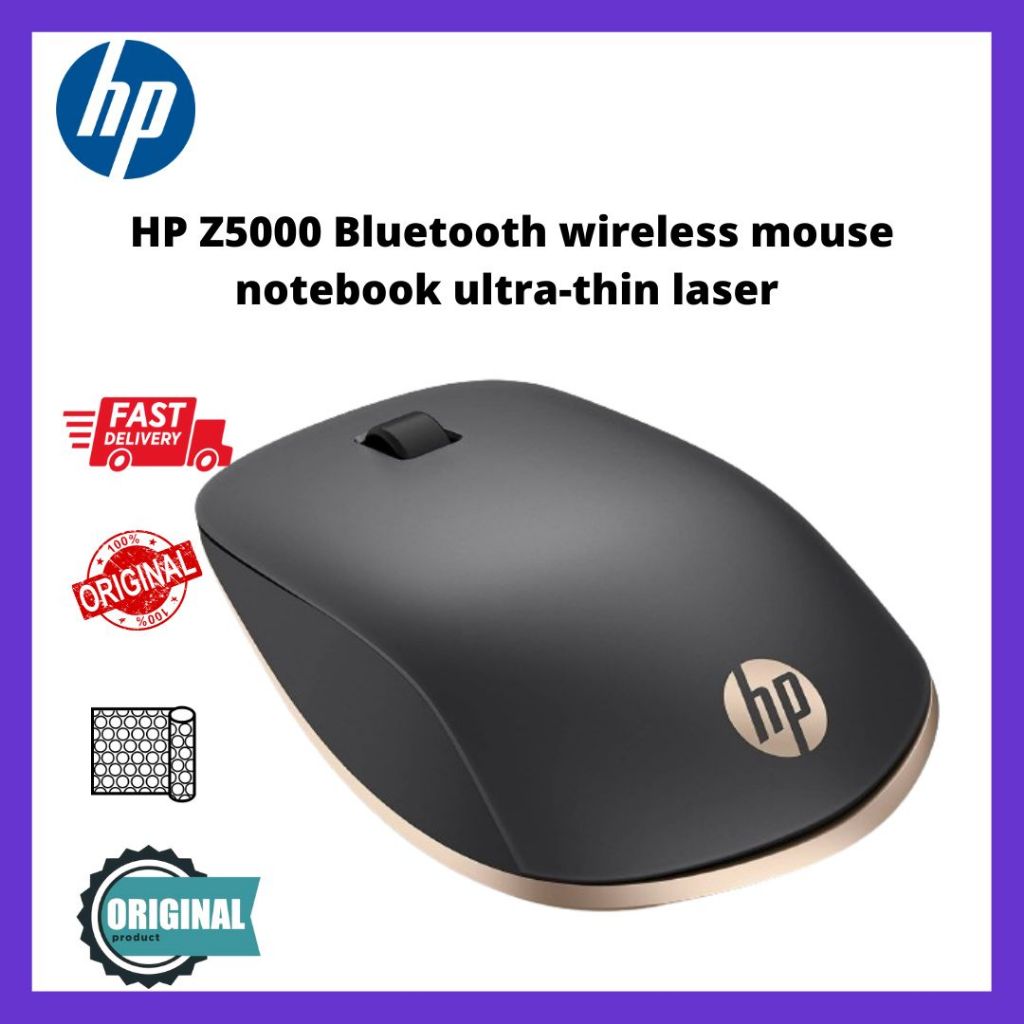 HP Z5000 Bluetooth wireless mouse notebook ultra-thin laser mouse | Shopee Malaysia