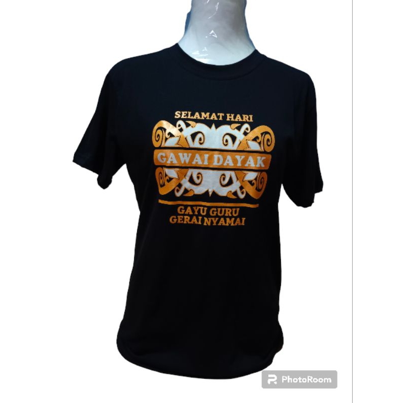 BAJU GAWAI / T-SHIRT GAWAI / SELAMAT HARI GAWAI DAYAK GAYU GURU GERAI NYAMAI / BLACK | Shopee ...