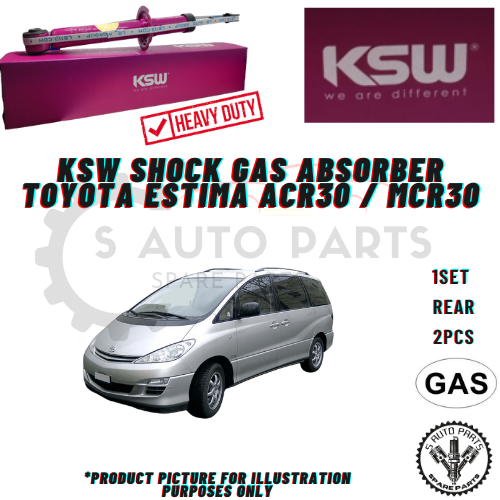 TOYOTA ESTIMA ACR30 / MCR30 (REAR) 100% BRAND KSW SHOCK ABSORBER (HEAVY ...