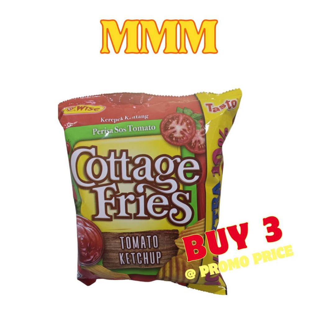 [MMM] BUY 3 @ PROMO PRICE | 65G WISE COTTAGE Fries Potato Chips TOMATO ...