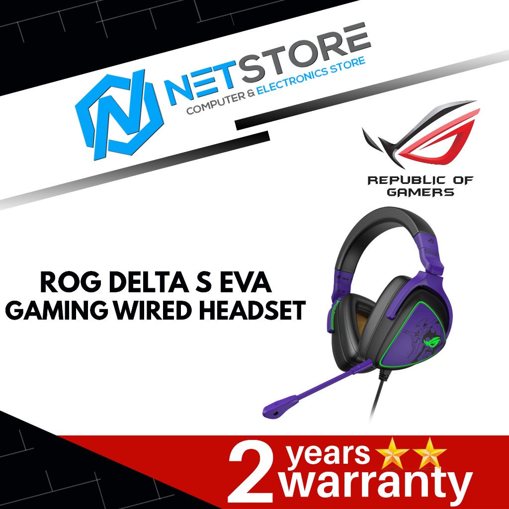 ASUS ROG DELTA S EVA GAMING WIRED HEADSET - 90YH03H0-B2UA00 | Shopee ...