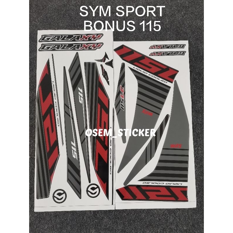 STICKER BATMAN SPORT BONUS/MR3/KRISS/EX5/EX5 FI/NOUVO LC/LAGENDA 115 ...