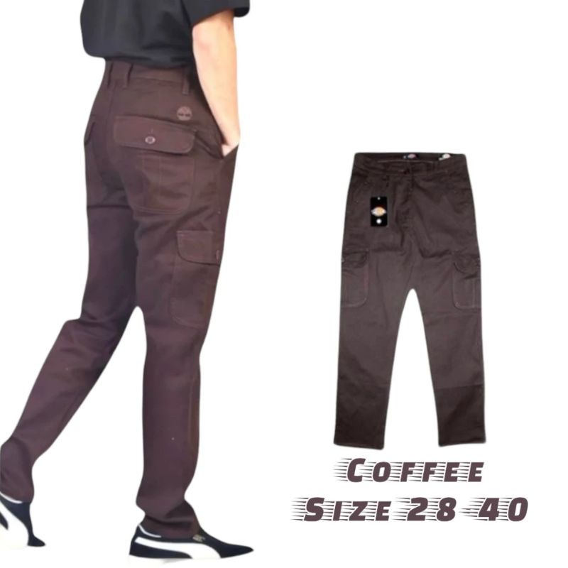 cargo pants Men(28-40) Regular Fit Straight cut seluar cargo six pocket ...