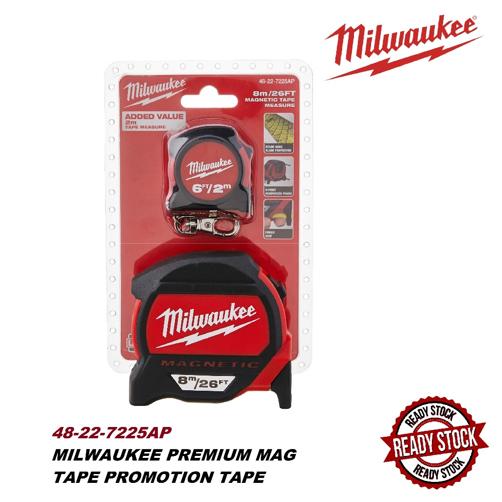 48-22-7225AP - MILWAUKEE PREMIUM MAG TAPE PROMOTION TAPE (6FT KEY CHAIN ...