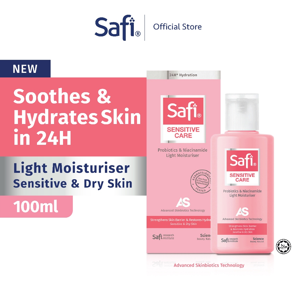 SAFI Sensitive Care Probiotics & Niacinamide Light Moisturiser 100ml ...