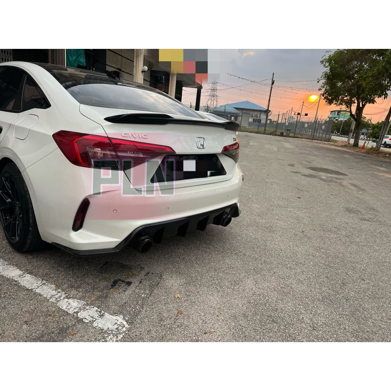 Civic FE 2022-2024 RS Spoiler Rear Spoiler Lip ABS Rear Trunk Lips ...