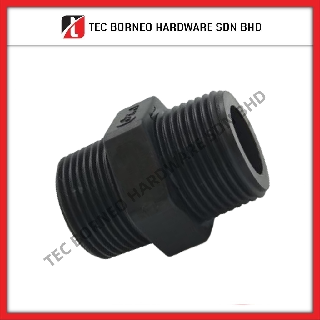 TEC [1 PC] PP Bush OR Nipple Threaded Fitting Fittings Pipe Reducing Bush Nipple HDPE BSP Poly ...