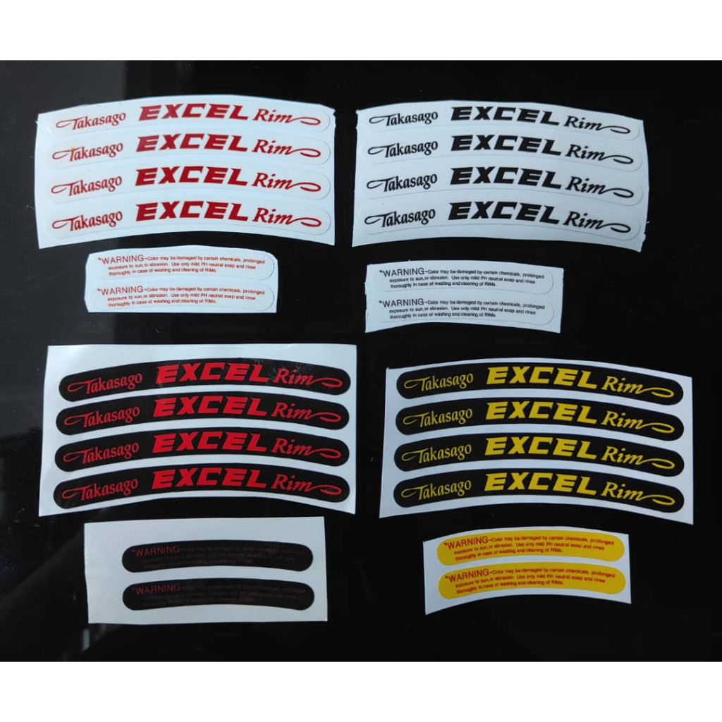 Takasago Excel Rim Sticker (Laminated Sticker) | Shopee Malaysia