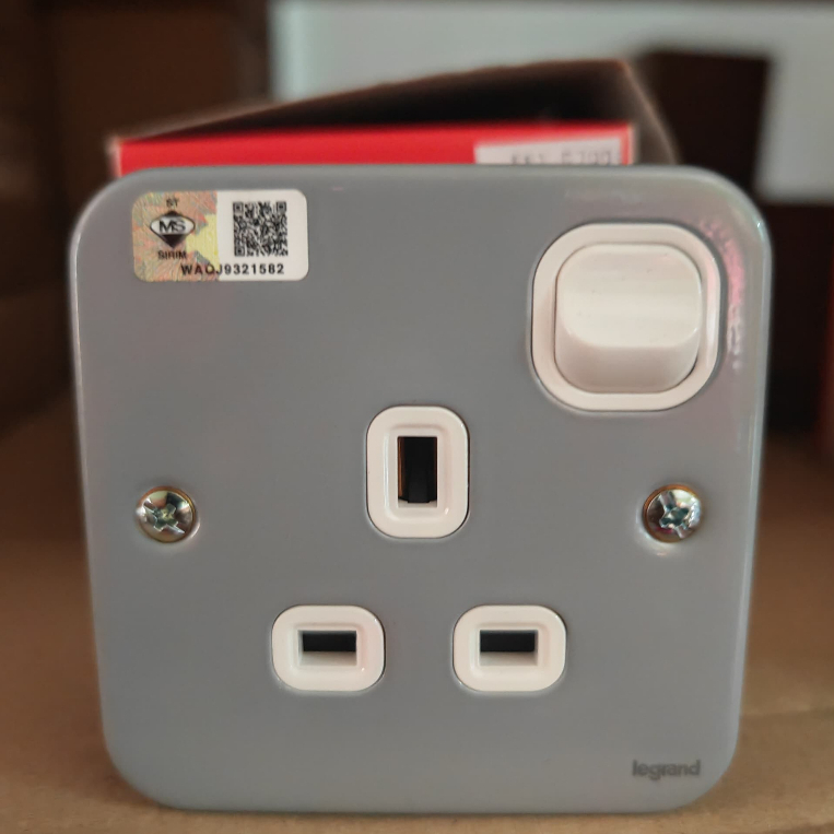 Legrand Metal clad switch socket 13A metal switch 8833860 heavy duty ...