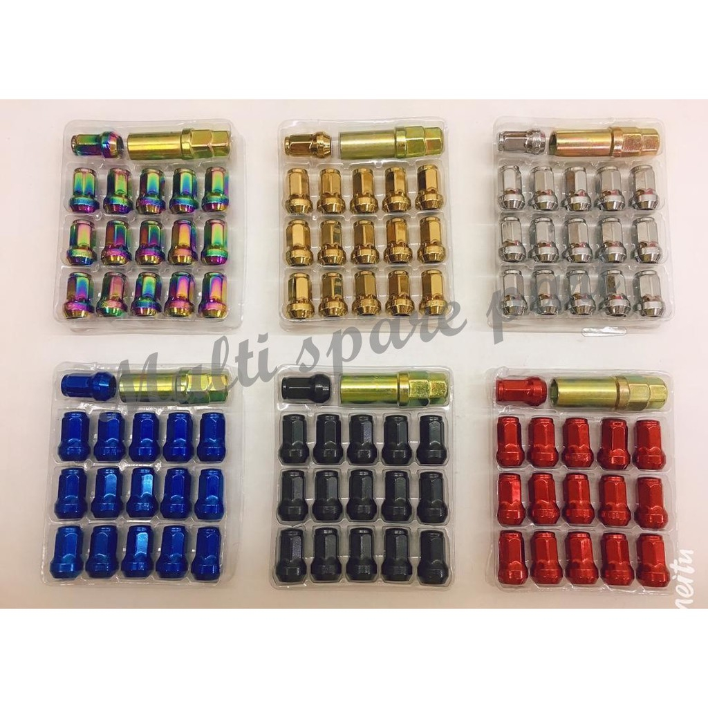 BESI WHEEL SPORT RIM NUT/WHEEL LOCK NUT ( 16PC ) 1.25MM / 1.5MM CAR ...