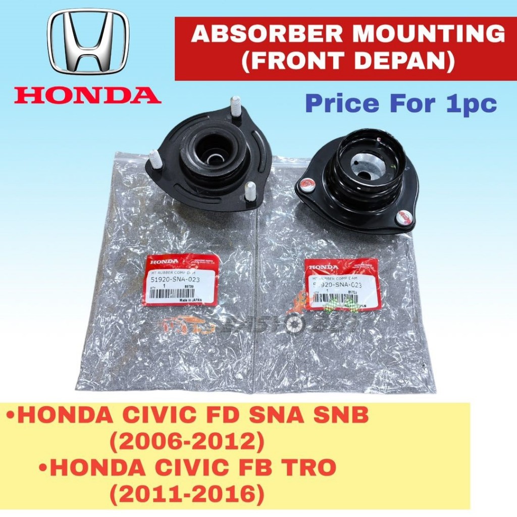 ORIGINAL JAPAN HONDA ABSORBER MOUNTING (FRONT DEPAN) - HONDA CIVIC FD ...