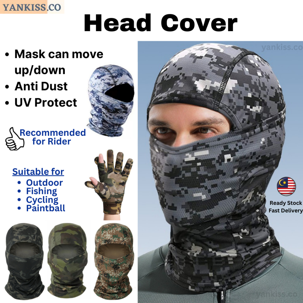 2024 Full Face Cover Sun Protection Tactical Mask Rider Mask Cycling ...