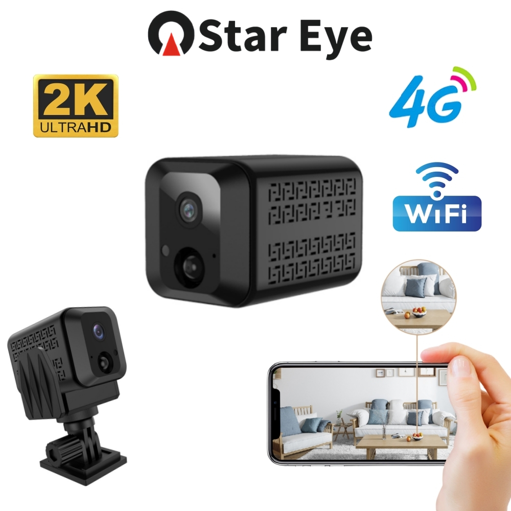 4G Mini Camera, Wireless Camera No WiFi Needed, 4MP CCTV Camera ...