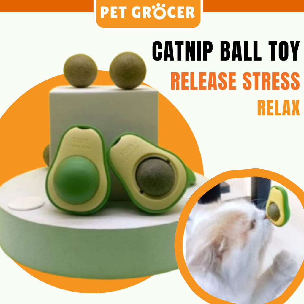 Catnip Toy Kucing Accessories Mainan Kucing Cat Mint Treats Ball Bola ...