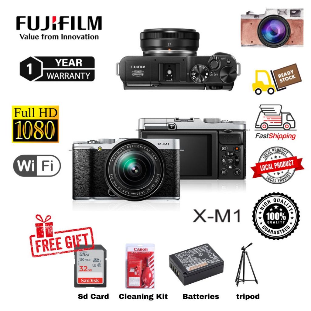Fujifilm X-M1 XM1 Compact System 16MP Digital Camera with 3-Inch LCD ...