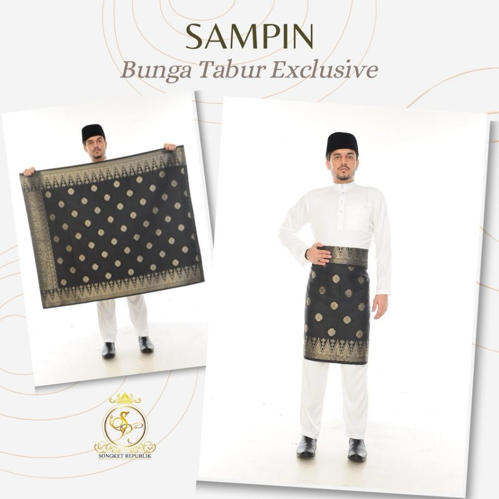 [SONGKET REPUBLIK ORIGINAL] SAMPIN SONGKET TENUN SIAP JAHIT SAMPIN ...