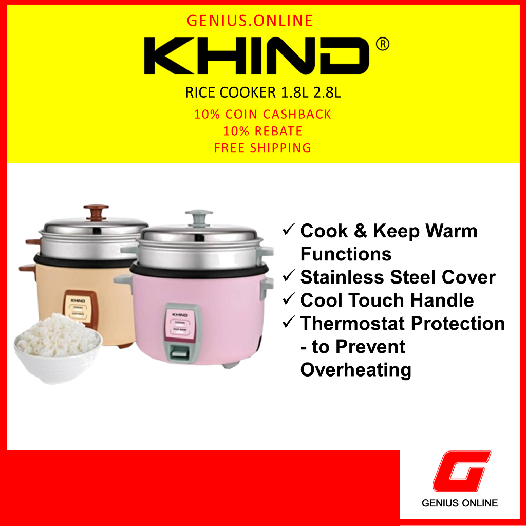 KHIND Rice Cooker (1.8L/2.8L) RC918T/RC928T | Shopee Malaysia