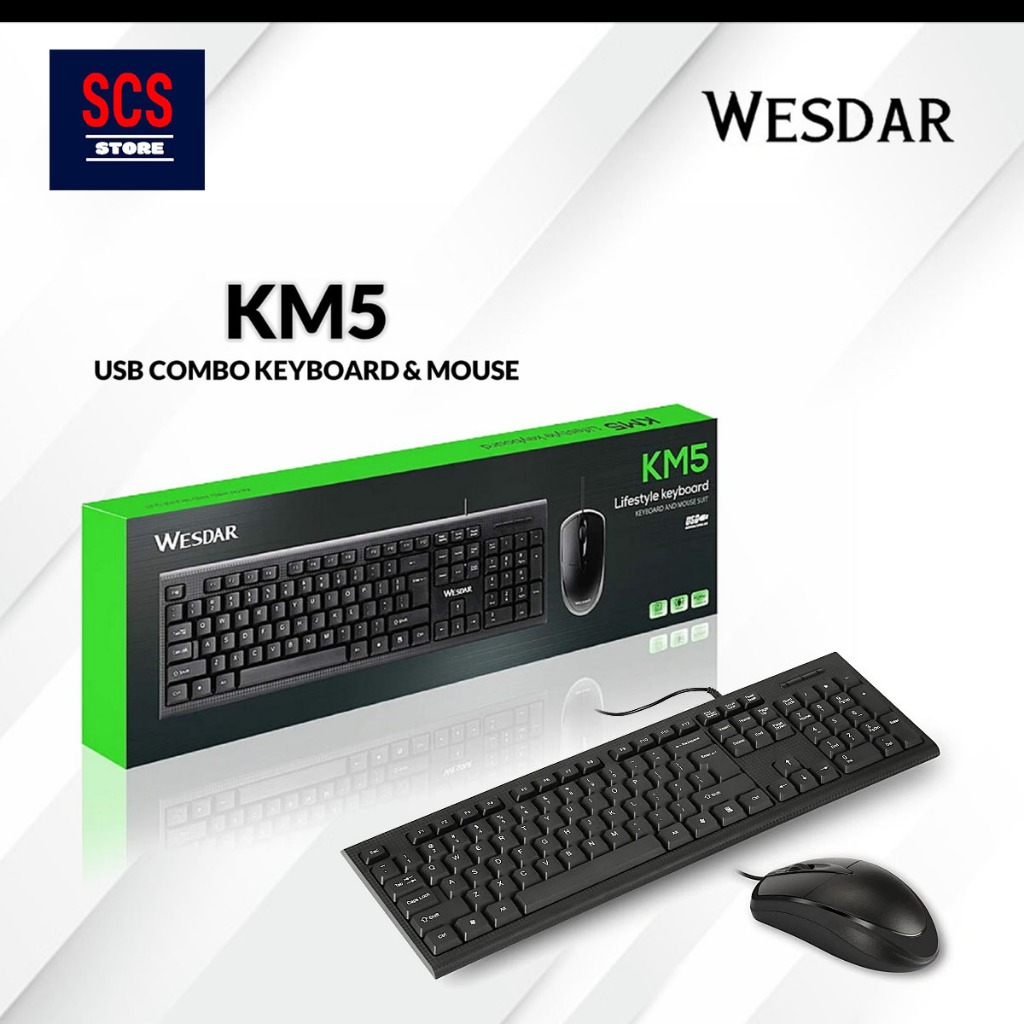 WESDAR KM5 USB COMBO KEYBOARD& MOUSE | Shopee Malaysia