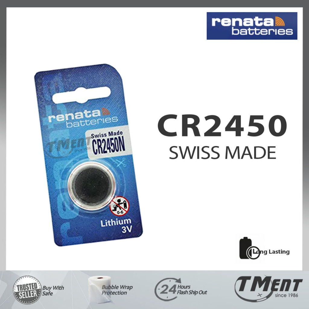 Renata CR2450 N Battery Swiss Made BMW Car Key Remote 3V Lithium Cr2450N cr 2450 | Shopee Malaysia
