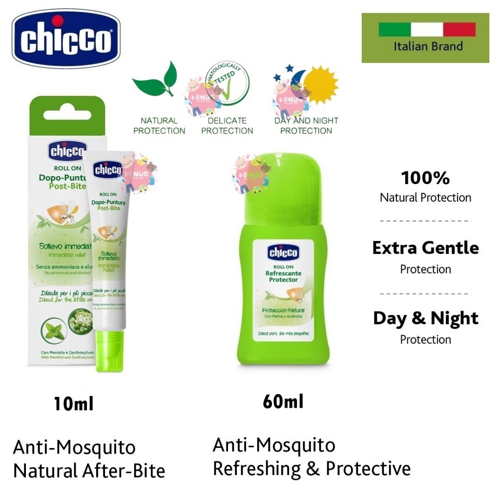 Chicco Anti-Mosquito Repellent Refreshing & Protective Roll-On (60ml ...