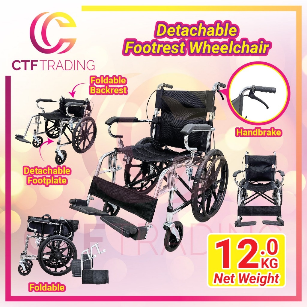 Foldable Lightweight Wheelchair ( Kerusi Roda ) | Shopee Malaysia