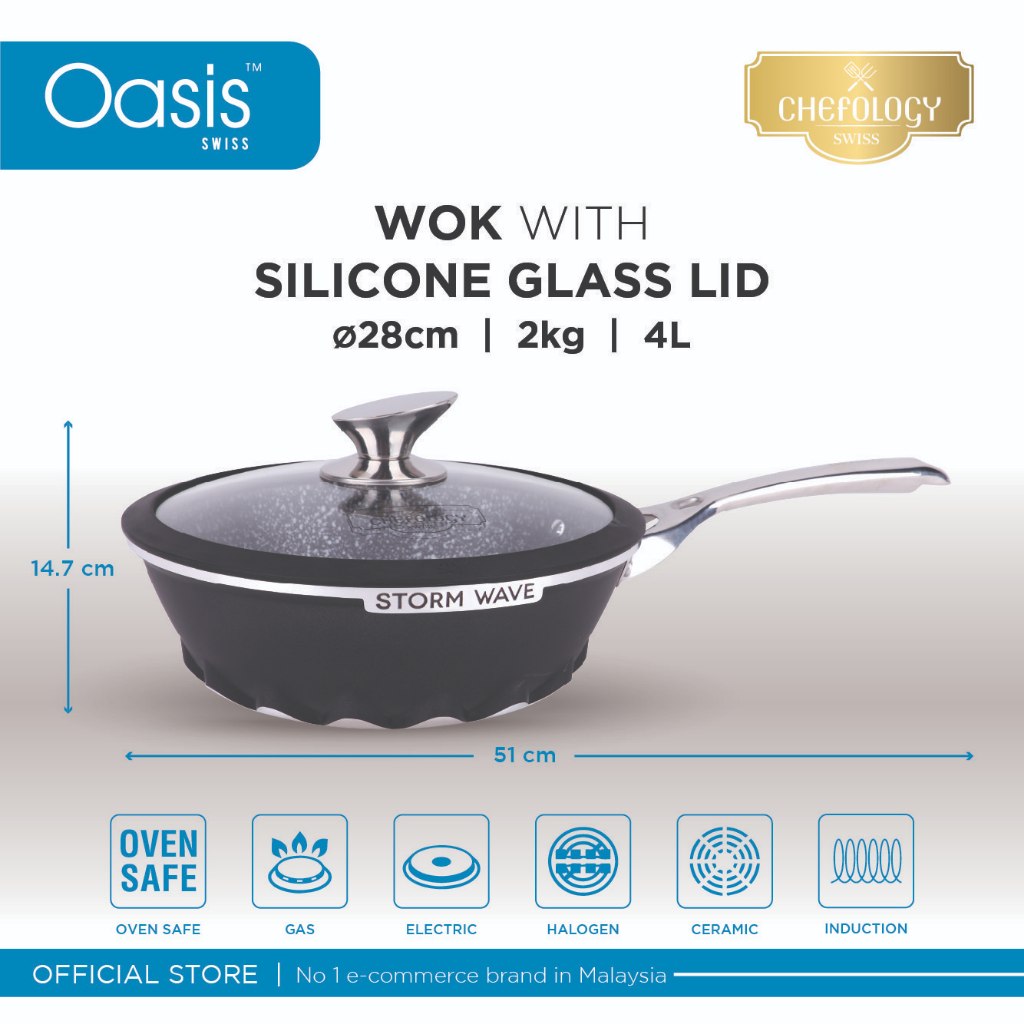 Chefology Stormwave Black Series - Non Stick Kuali Set Periuk Pot ...