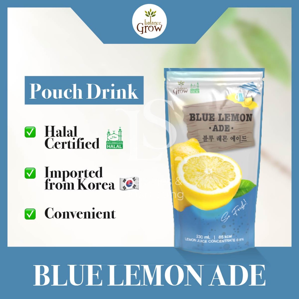 [Halal] [Ready Stock] Balance Grow - Blue Lemon Ade 230mL | Shopee Malaysia