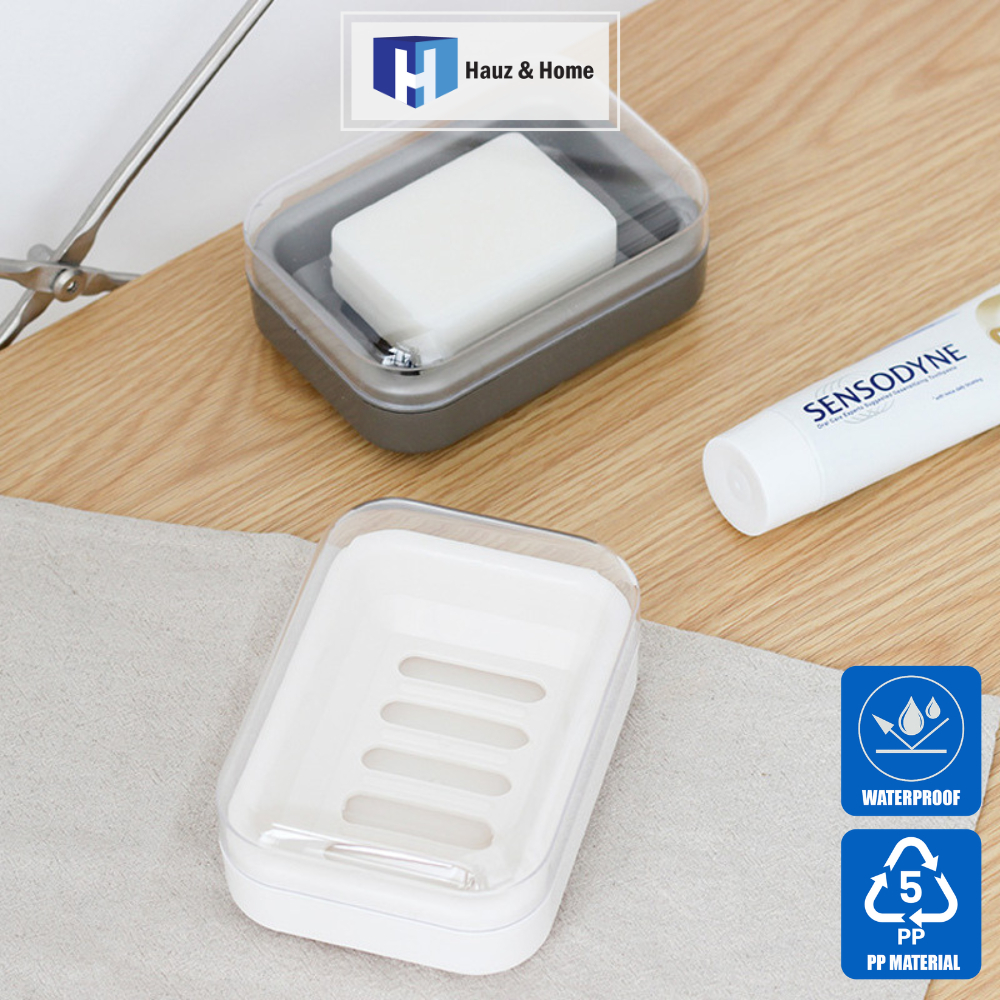 Bathroom Double Layer Drainage Soap Box Container With Transparent ...