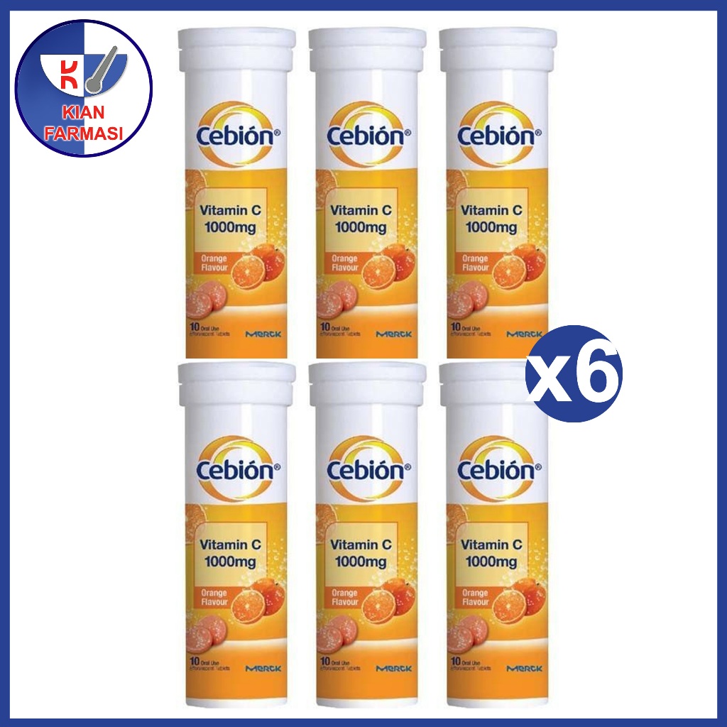 [Bundle of 6] Cebion Vitamin C 1000mg Effervescent 10's (EXP:11/27 ...