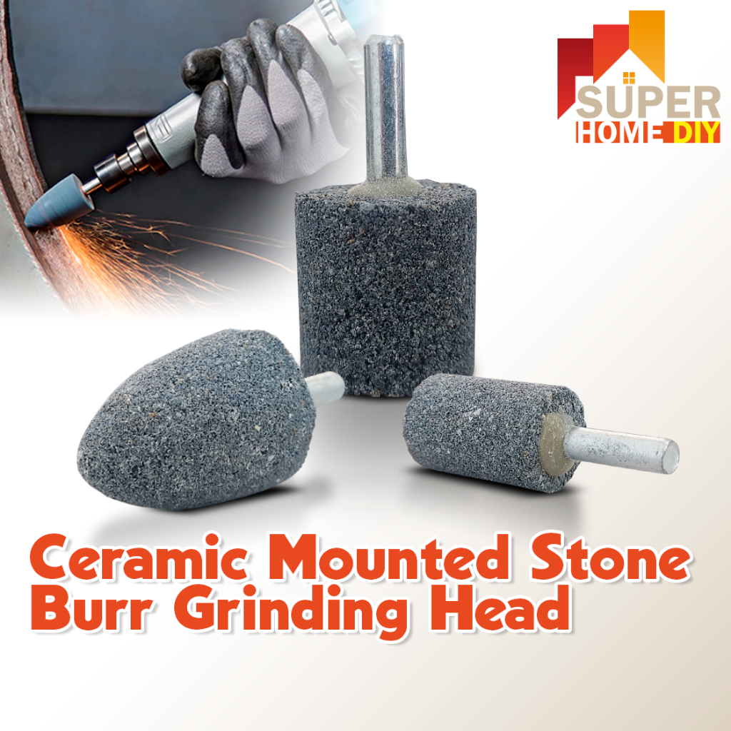 6mm Mounted Stone Ceramic Grinding Head Burr Rotary Drill Die Grinder ...