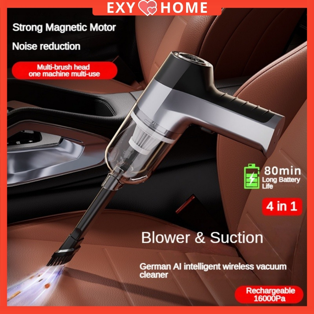 4in1 Cordless Vacuum Cleaner + Air Duster Blower 16000Pa Inflation Pump ...