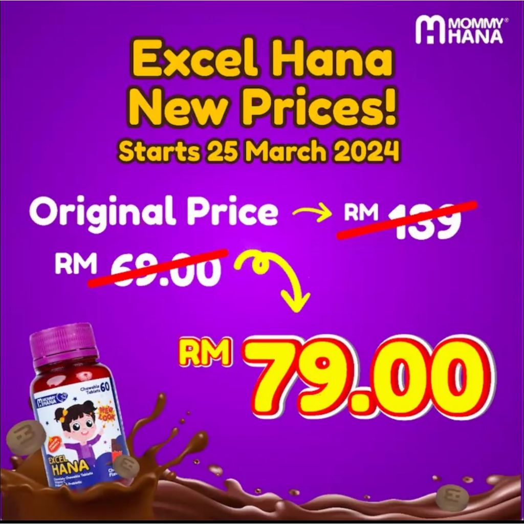 FREE GIFT 💯 Excel Hana Vitamin Minda Emmune Kids Brain Boost Original ...