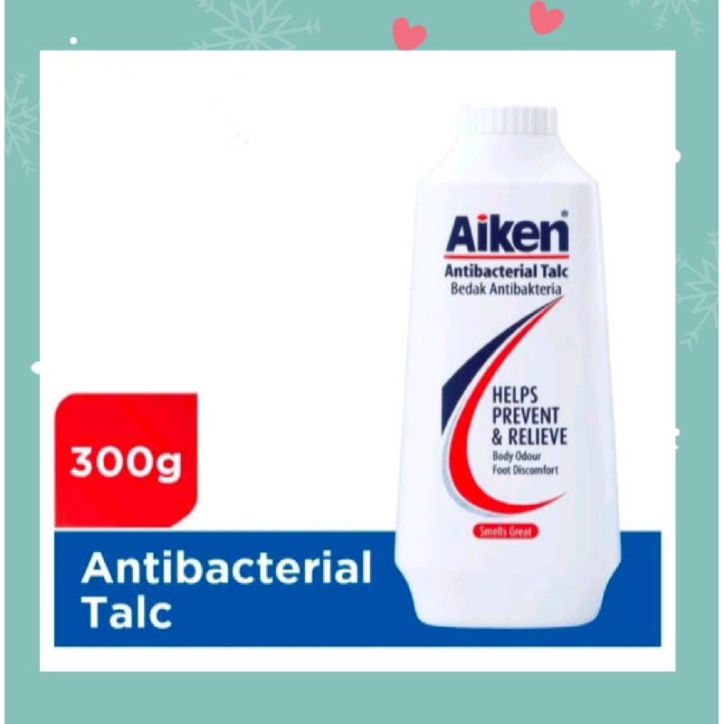 Aiken Naturally Antibacterial Talc Powder 300g | Shopee Malaysia