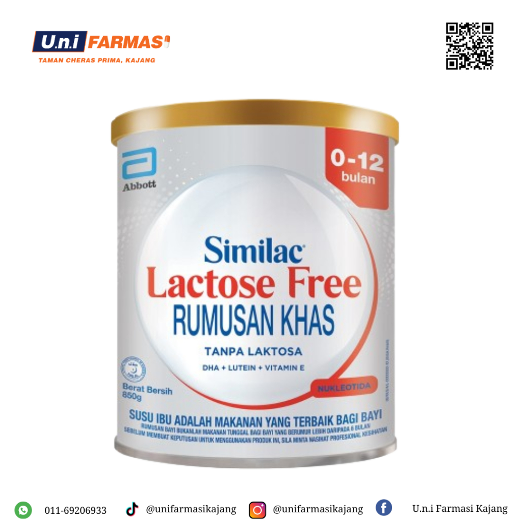 SUSU SIMILAC LACTOSE FREE RUMUSAN KHAS 850G | Shopee Malaysia
