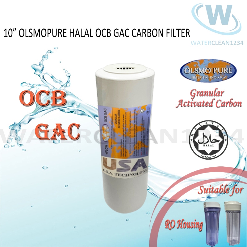10" USA Olsmopure OCB GAC Halal Granular Activated Carbon Filter Cartridge - Olsmopure Loose ...