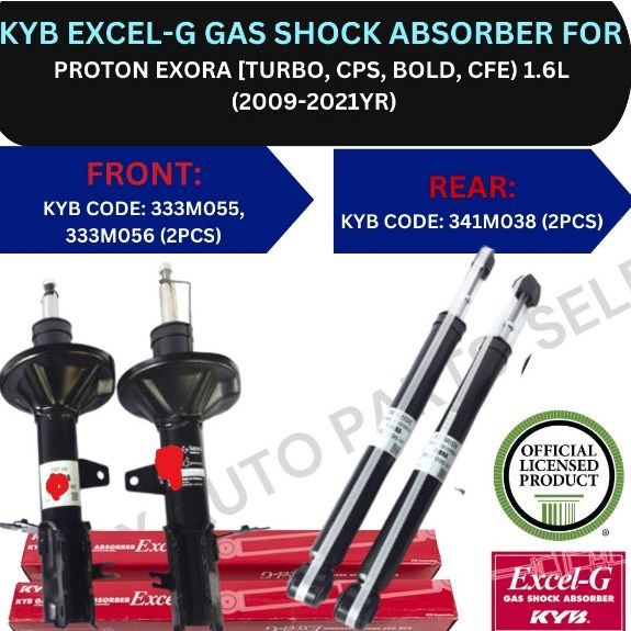 KYB GENUINE ABSORBER (FRONT, REAR) FOR PROTON EXORA [TURBO, CPS, BOLD ...