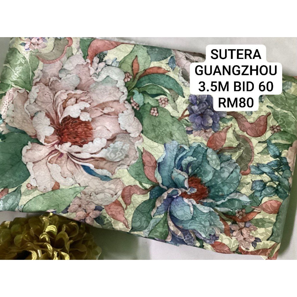 LELONG KAIN PASANG SUTERA GUANGZHOU MURAH /SATIN EMBOSS SILK/ CLEARANCE ...