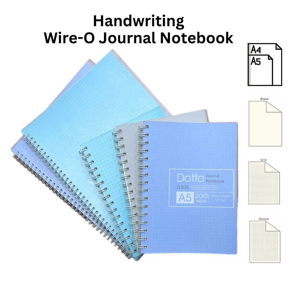 Handwriting Wire-O Journal Notebook [A5] [A4] [DOTTO] [GRID] [BLANK ...