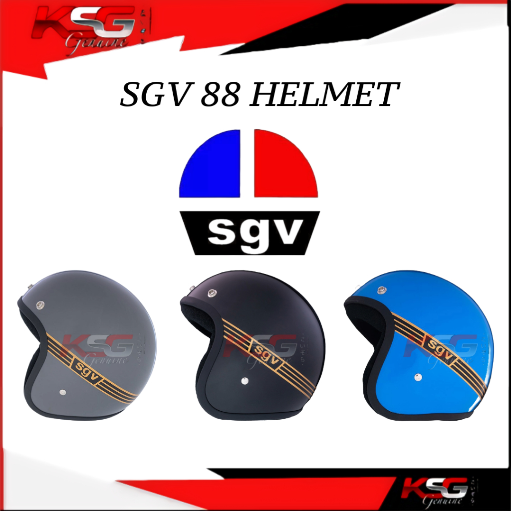 SGV HELMET 88 WITH SIRIM APPROVED 100% ORIGINAL HELMET MOTORCYCLES TOPI ...