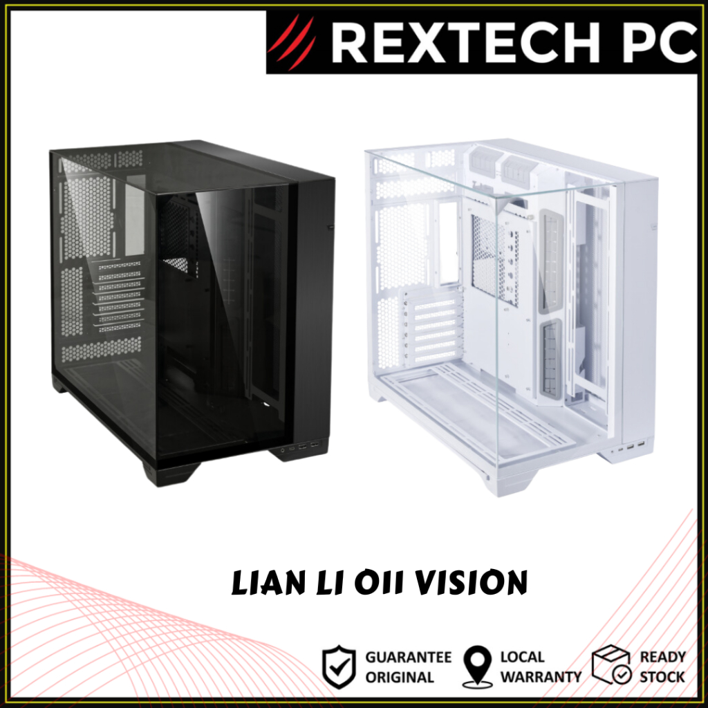 REXTECH LIAN LI PC-O11 VISION PC Desktop Casing - Black / White ...