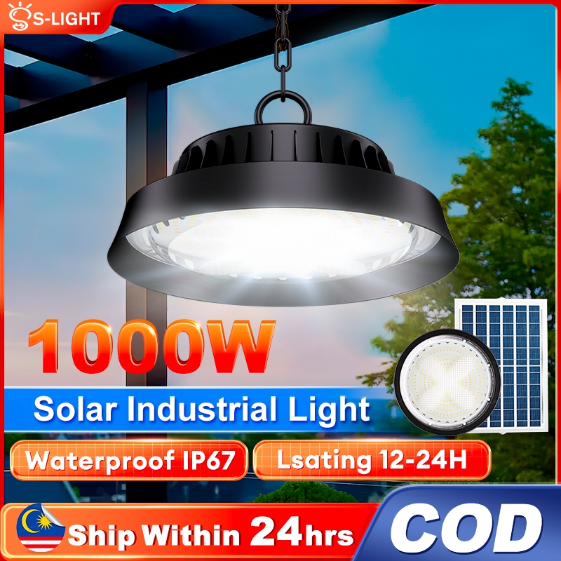 【CAHAYA INDUSTRI 5000㎡】Lampu Solar High Bay 1000W - Tahan Lasak IP65 ...