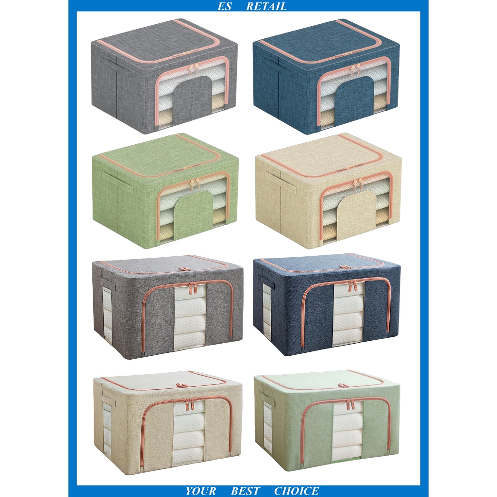 Premium storage box Foldable storage box Imitation cotton linen storage ...